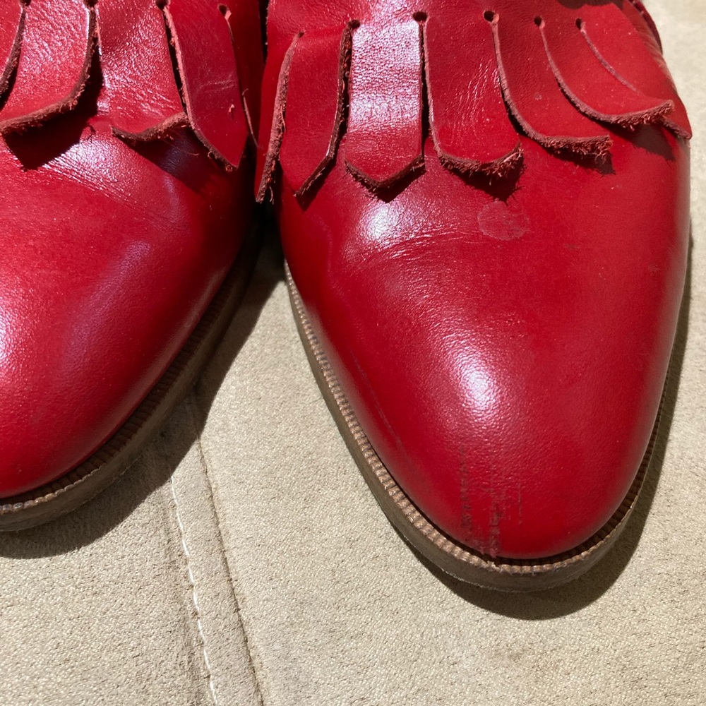 Modern Vice Red Boots With Gold Details - Gem
